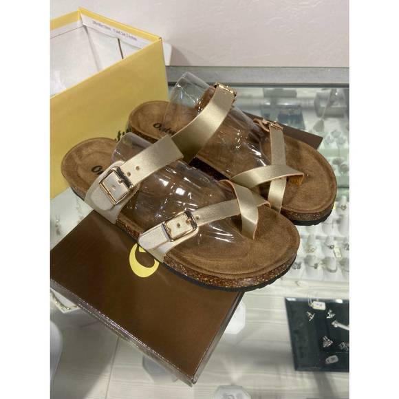 Outwoods | Shoes | New Outwoods Bork 3 Metallic Sandals In Gold | Poshmark